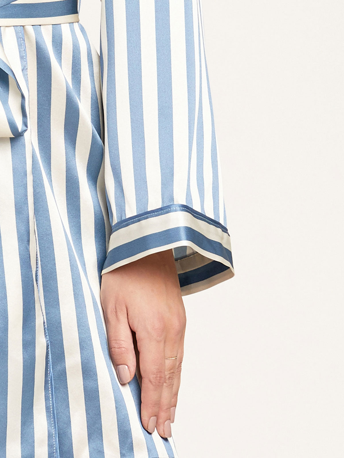 Langley Robe in Periwinkle | Luxurious Custom Purple Silk Robes